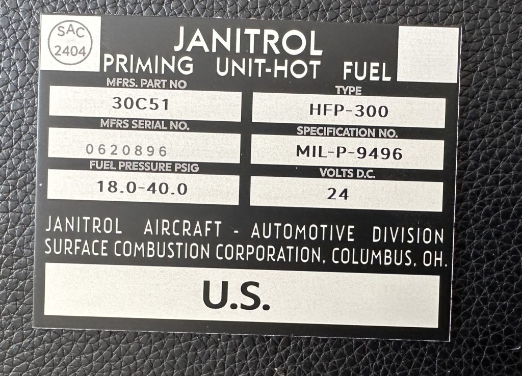 Janitrol Serial Number / Nameplate - DTM Props